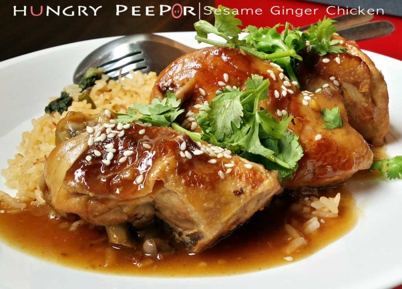 Sesame Ginger Chicken To Flavour The Plain Rice - Hungry PeeporHungry ...